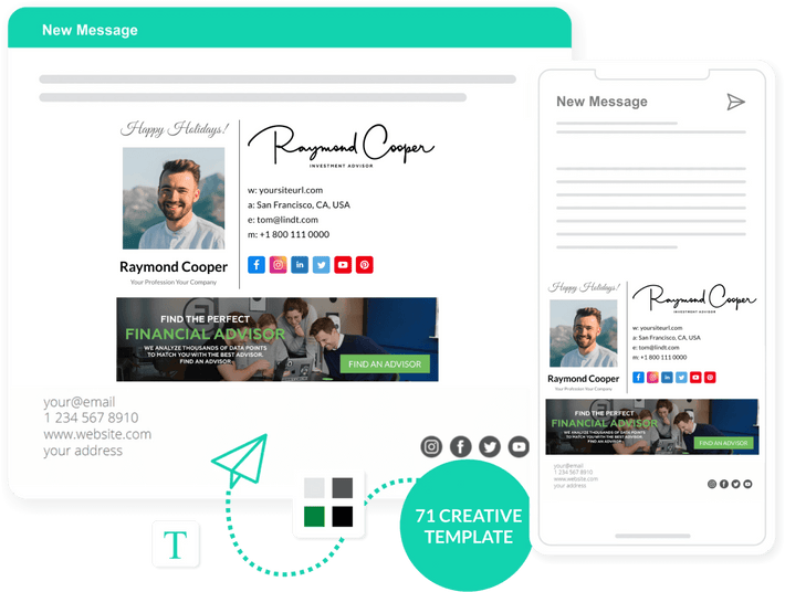 Create An Email Signature Online From A Template | Artlogo